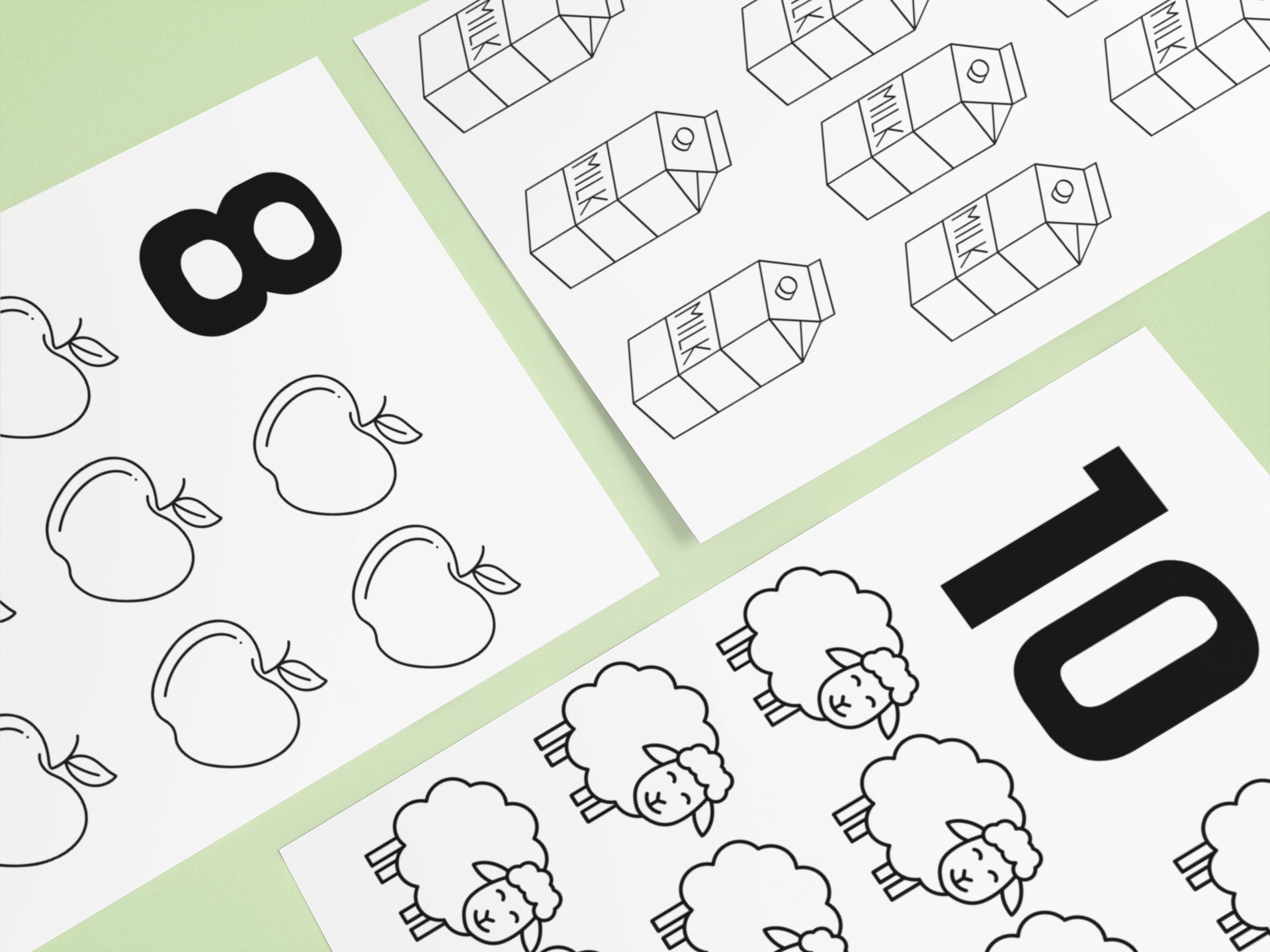 Kids Count and Color Pages | Printable Math Coloring Sheets (digital ...