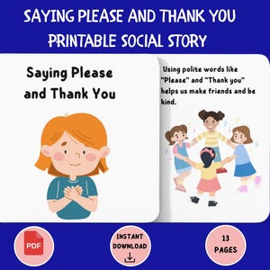 Please & Thank You Social Story | Preschool Printable (PDF) - Etsy Canada