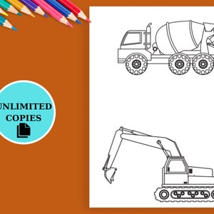5 Printable Construction Coloring Pages for Kids | Fun Activity ...