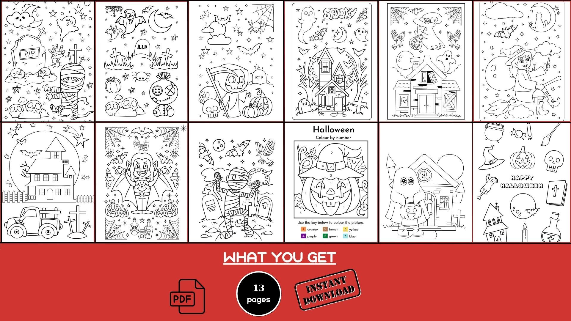 Halloween Printable Coloring Pages for Kids | Kids Halloween Activities ...