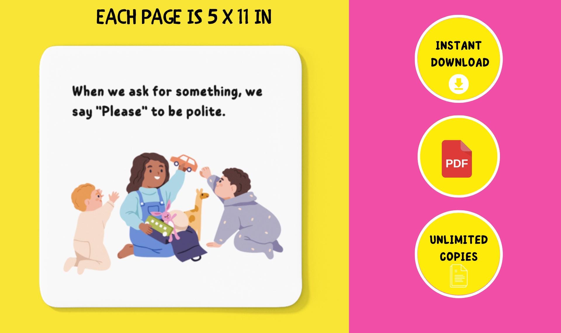 Please & Thank You Social Story | Preschool Printable (PDF) - Etsy Canada