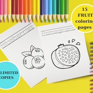 15 Printable Fruit Coloring Pages for Kids Fun Activity Coloring Pages ...