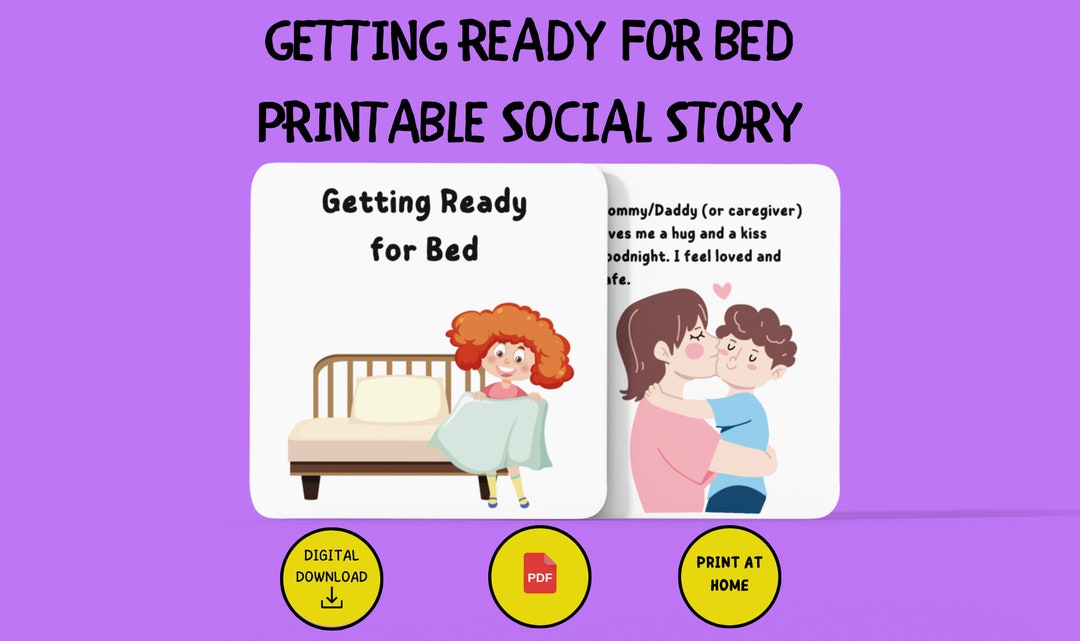 Getting Ready for Bed Printable Social Story for Kids | Going to Bed ...