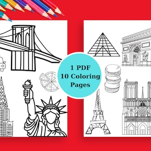 City Coloring Pages for Kids | Fun Activity Book (PDF) - Etsy
