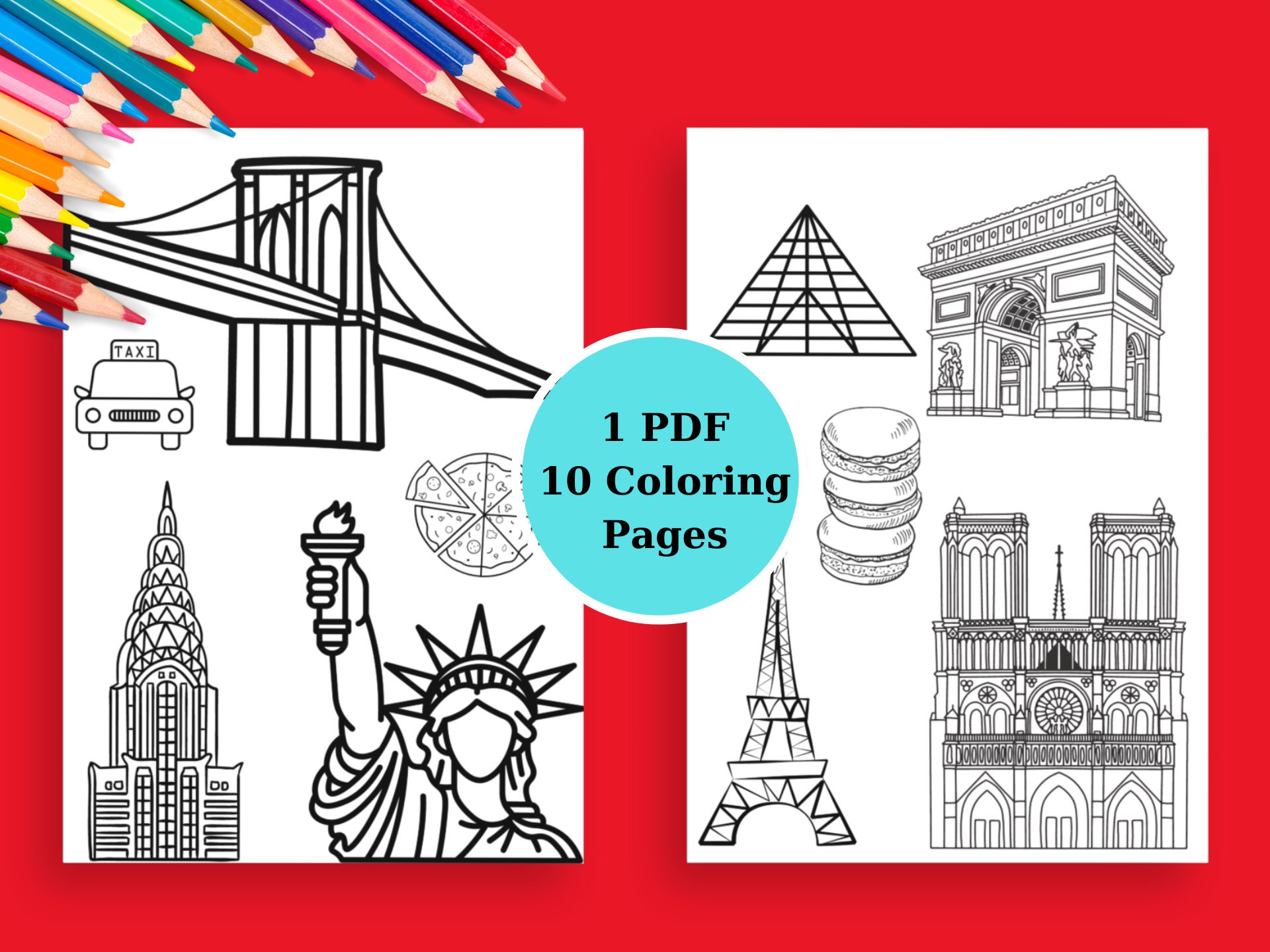 7 Printable City Coloring Pages for Kids | Fun Activity Coloring Pages ...