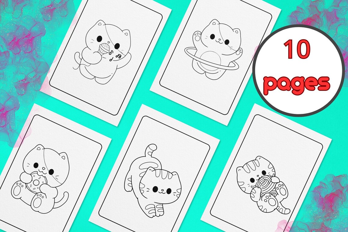 Printable Coloring Pages With Kitt Drawings for Kids | Cat Coloring ...