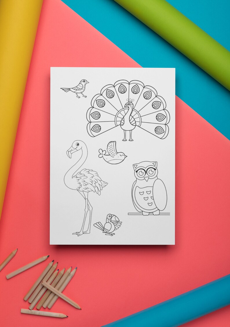 Printable Coloring Sheet for Kids | Animal Coloring Page | Digital ...