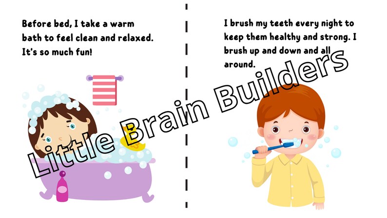 Getting Ready for Bed Printable Social Story for Kids | Going to Bed ...