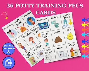 Visual Bathroom Potty Training Toilet for Girls Autism, Boardmaker AAC ...