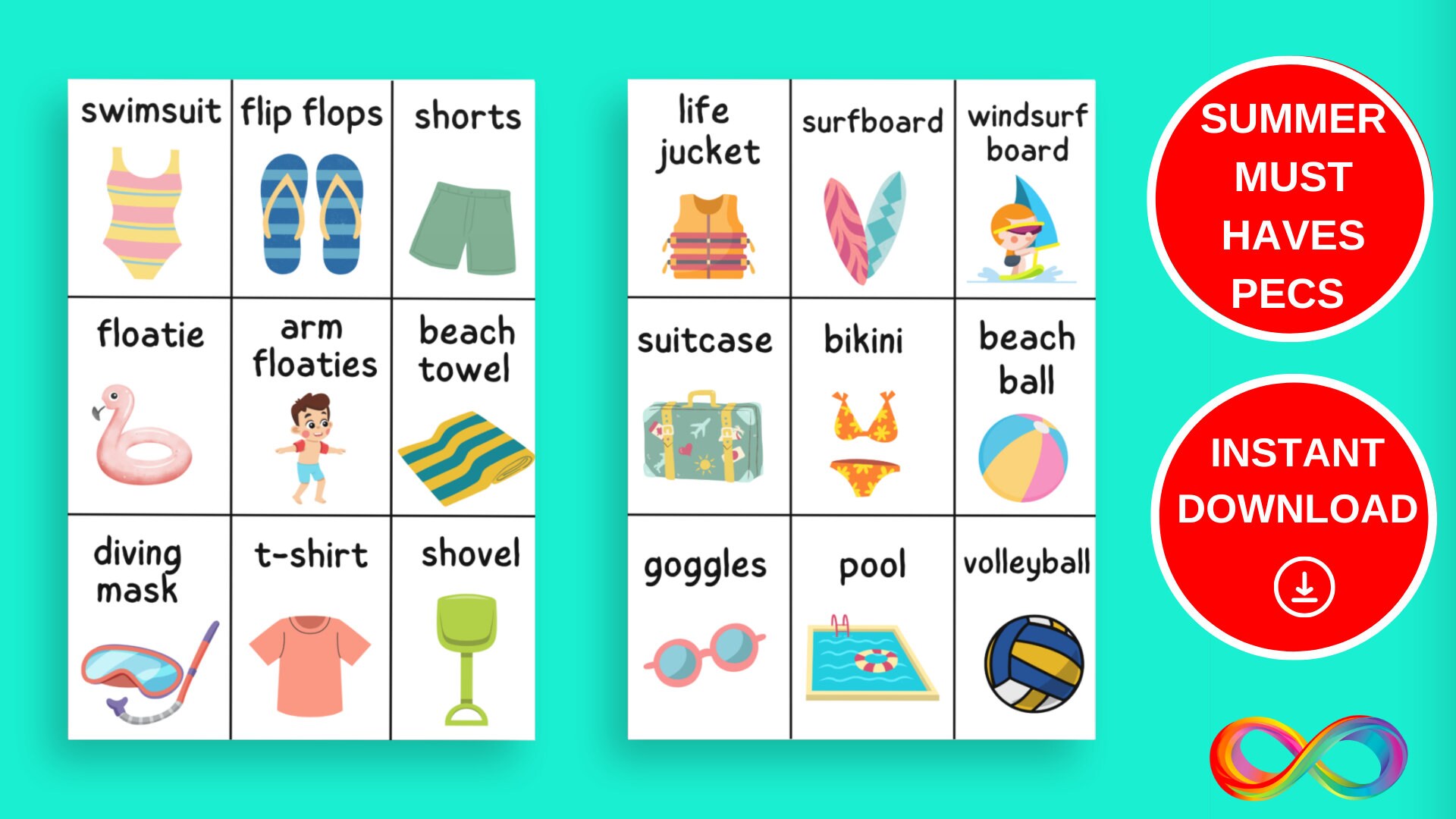 99 Printable Summer Pecs Cards for Kids | Visual Communication Summer ...
