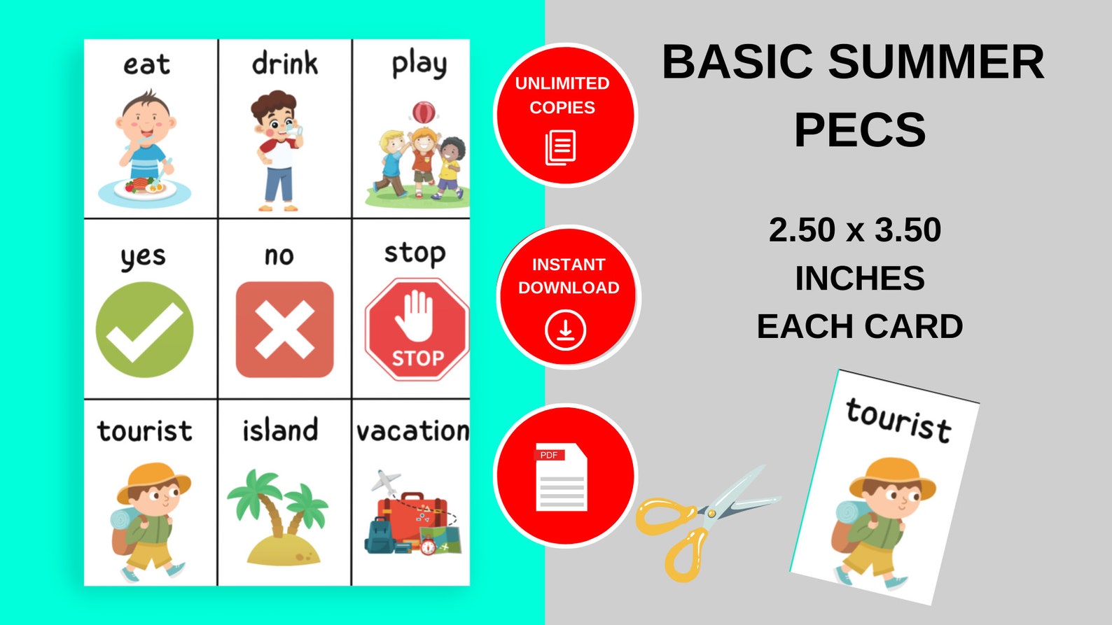 99 Printable Summer Pecs Cards for Kids | Visual Communication Summer ...