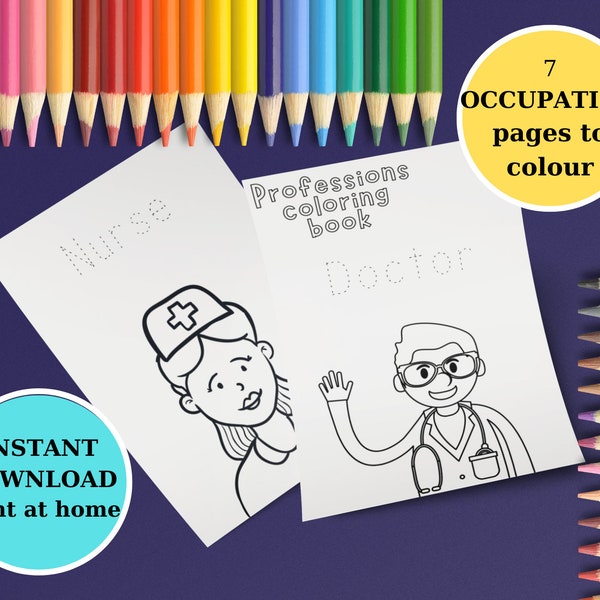 Job Coloring Pages - Etsy
