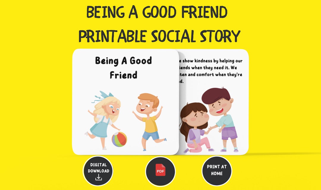 Printable Social Story About Friendship | How to Be A Good Friend ...