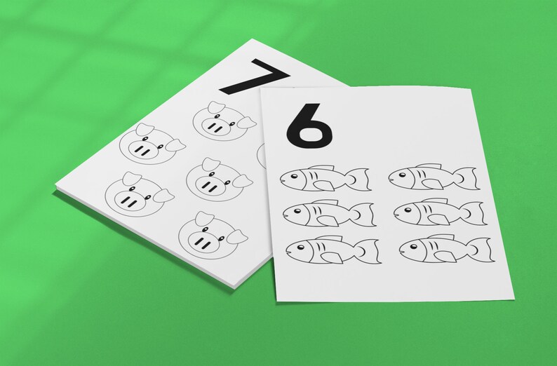 Count and Color Pages for Kids | Digital and Printable Coloring Pages ...