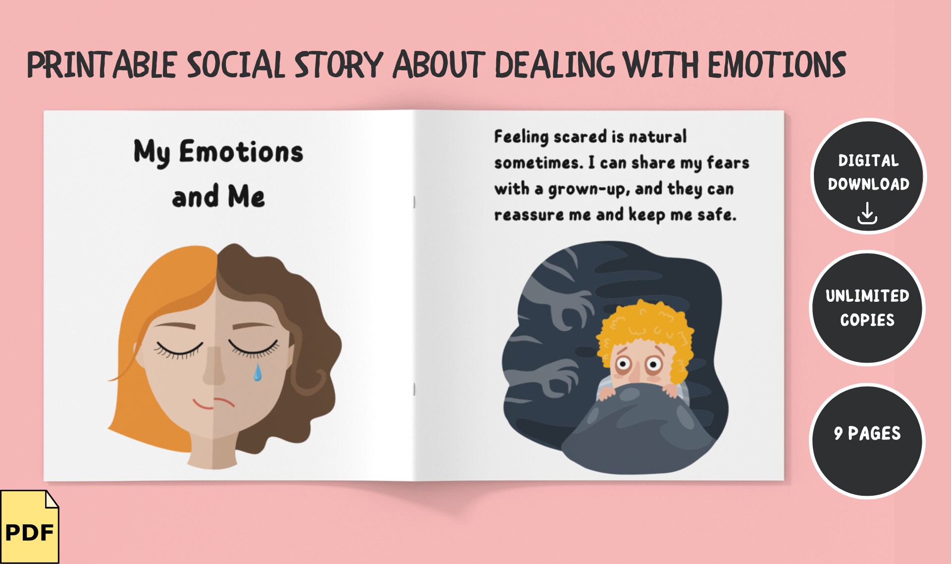 Dealing With Emotions Printable Social Story | Social Story About ...