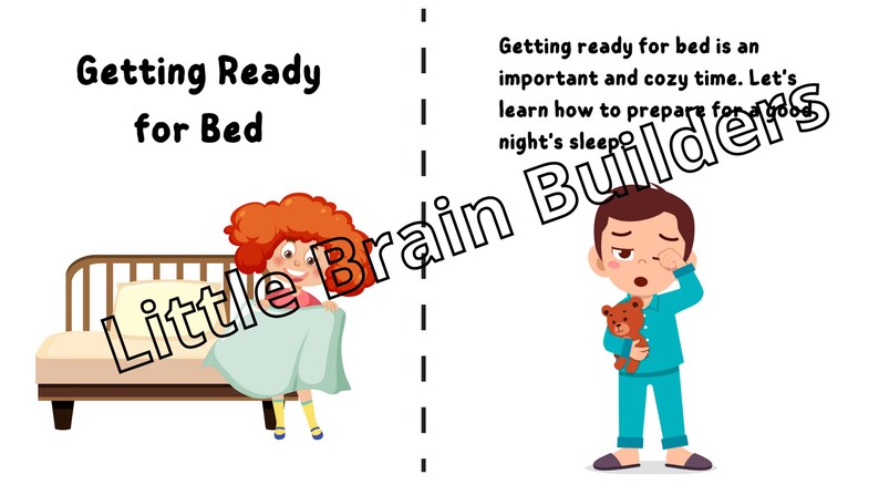 Getting Ready for Bed Printable Social Story for Kids | Going to Bed ...