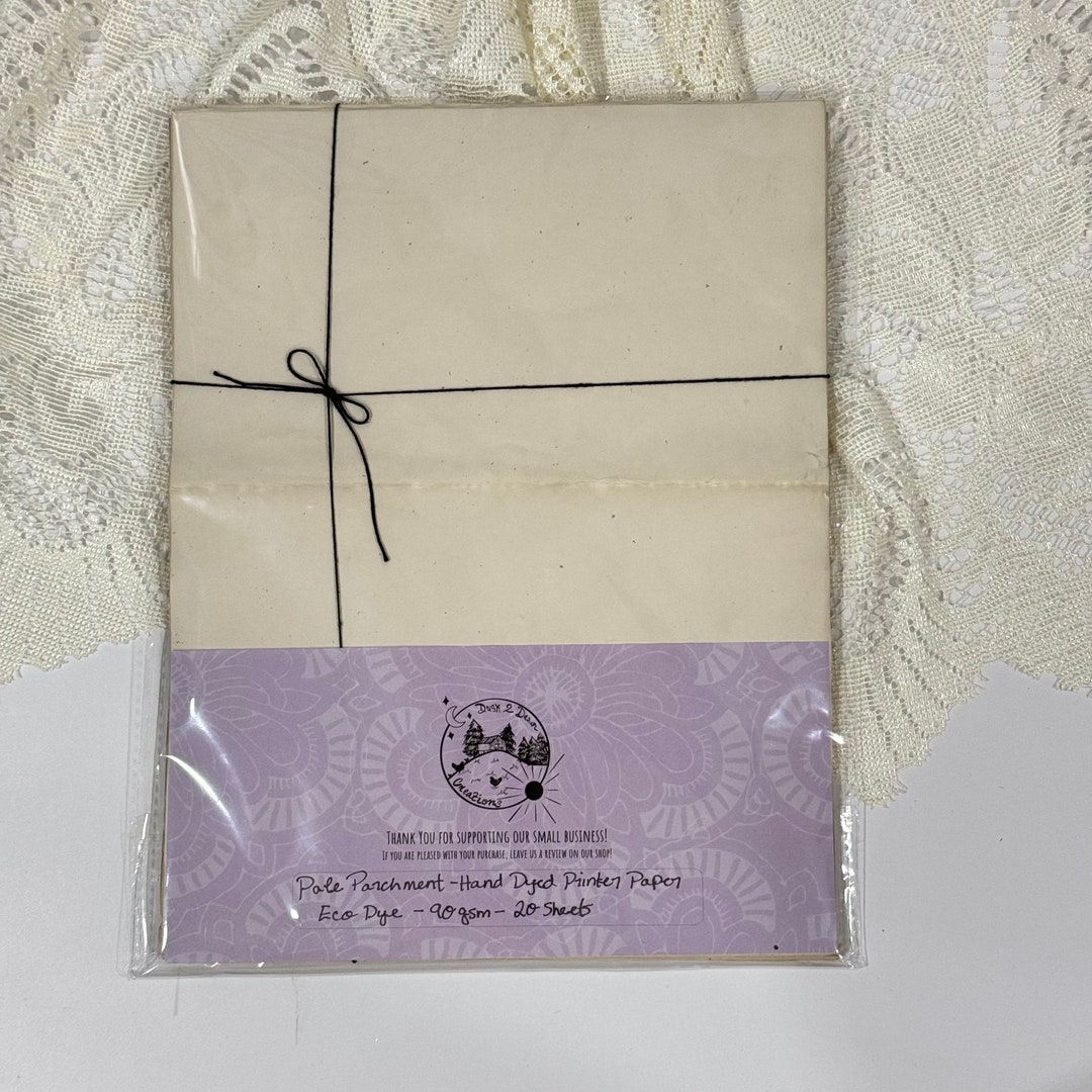 Eco Dyed Paper pale Parchment 90gsm 20 Sheets - Etsy