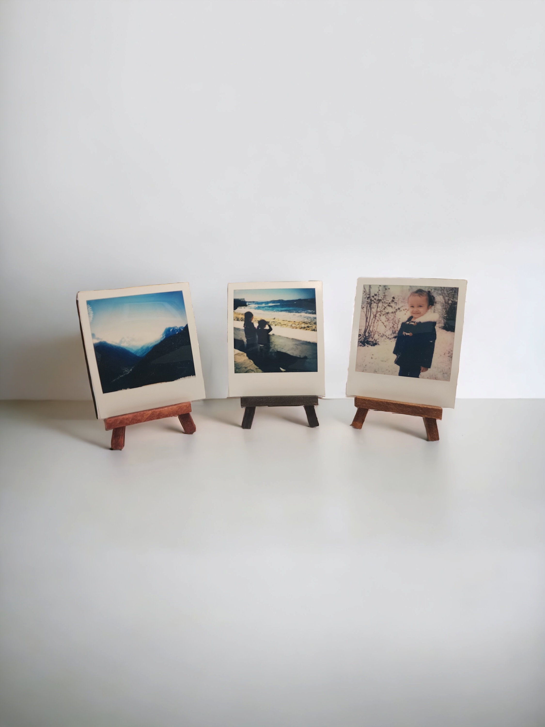 Polaroids Wooden Photo Display / Stand Showcasing Memories Your Way - Etsy