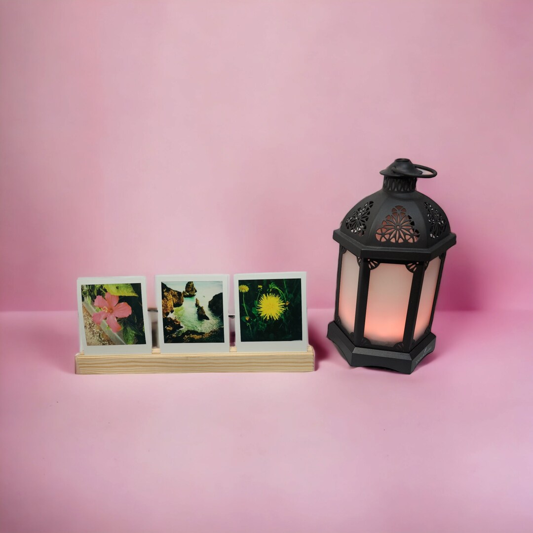 Polaroids Wooden Photo Display / Stand Showcasing Memories Your Way - Etsy