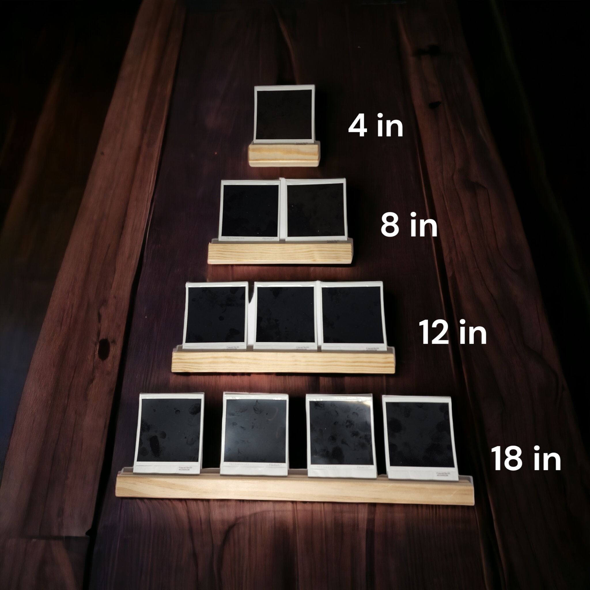 Polaroids Wooden Photo Display / Stand Showcasing Memories Your Way - Etsy