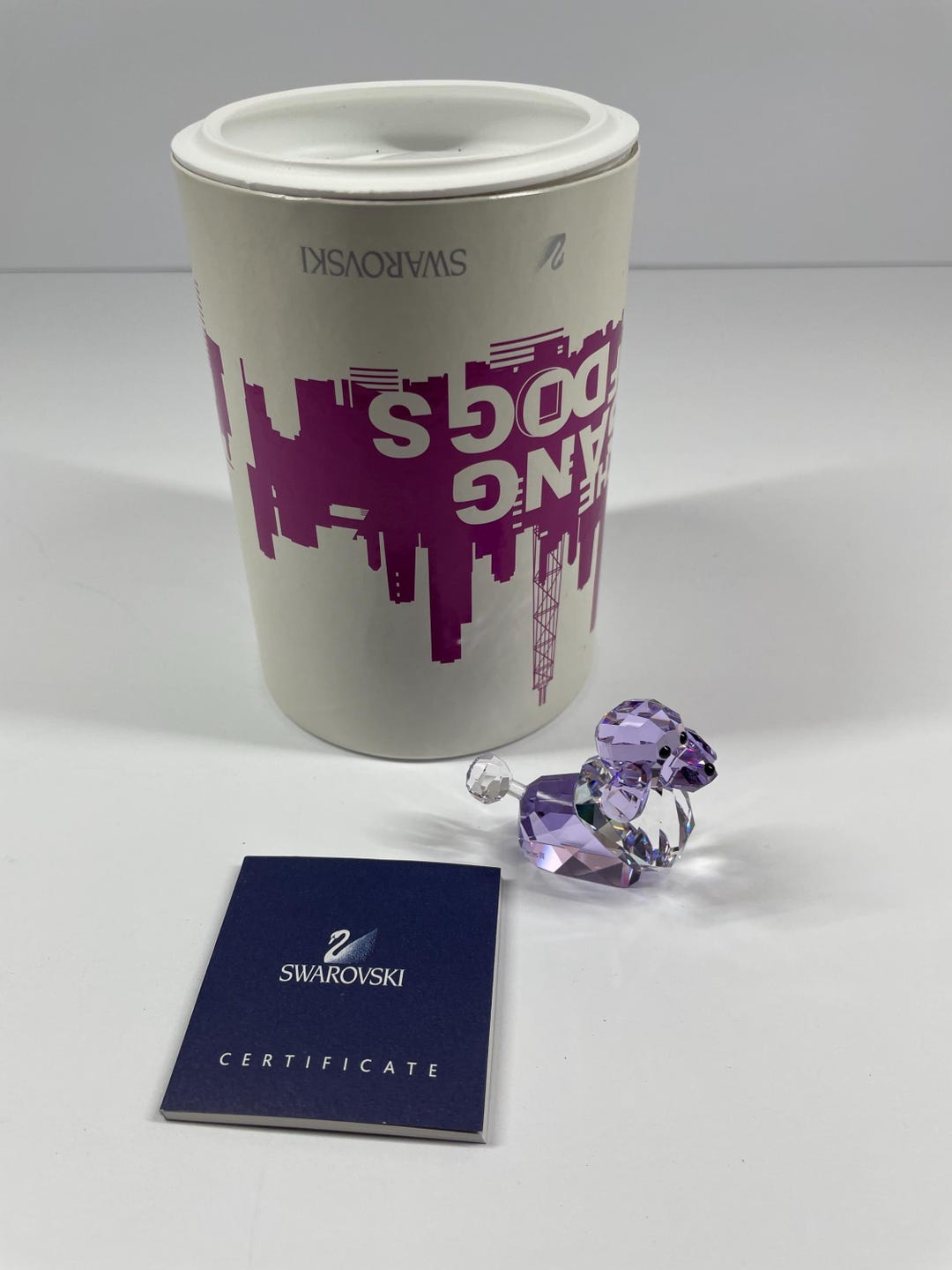 MIB Swarovski Crystal Lovlots Gang of Dogs Purple Violetta Poodle ...