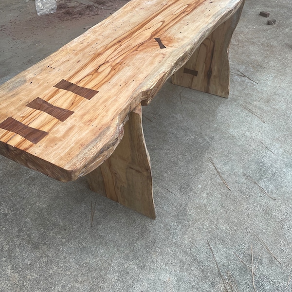 Live Edge Bench - Etsy