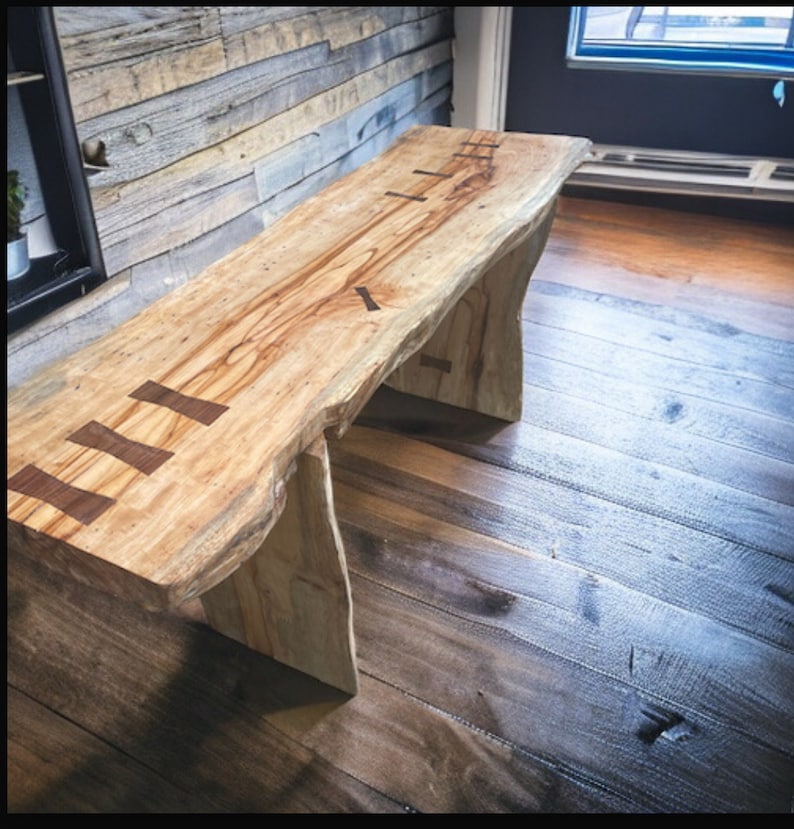 Live Edge Bench - Etsy