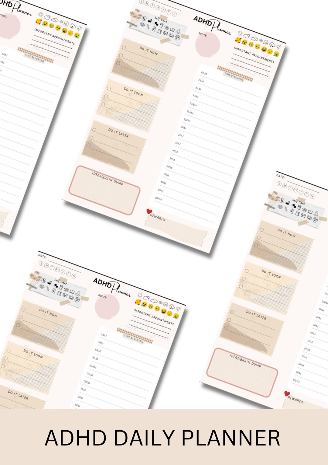 ADHD Digital Planner 2023 ADHD Planner Digital Planner ADHD Daily Organization Planner for ...