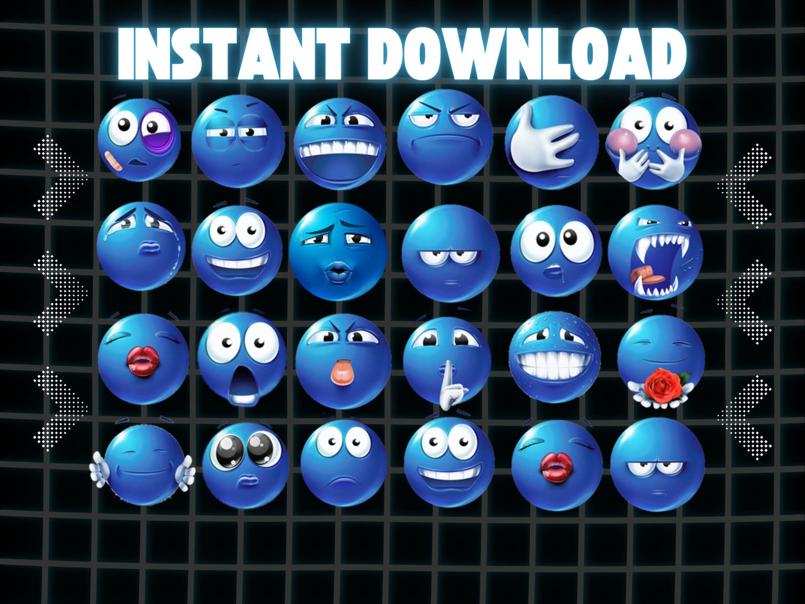 50+ Discord Emotes – Joobi Emote Pack, PNG & GIF - Etsy