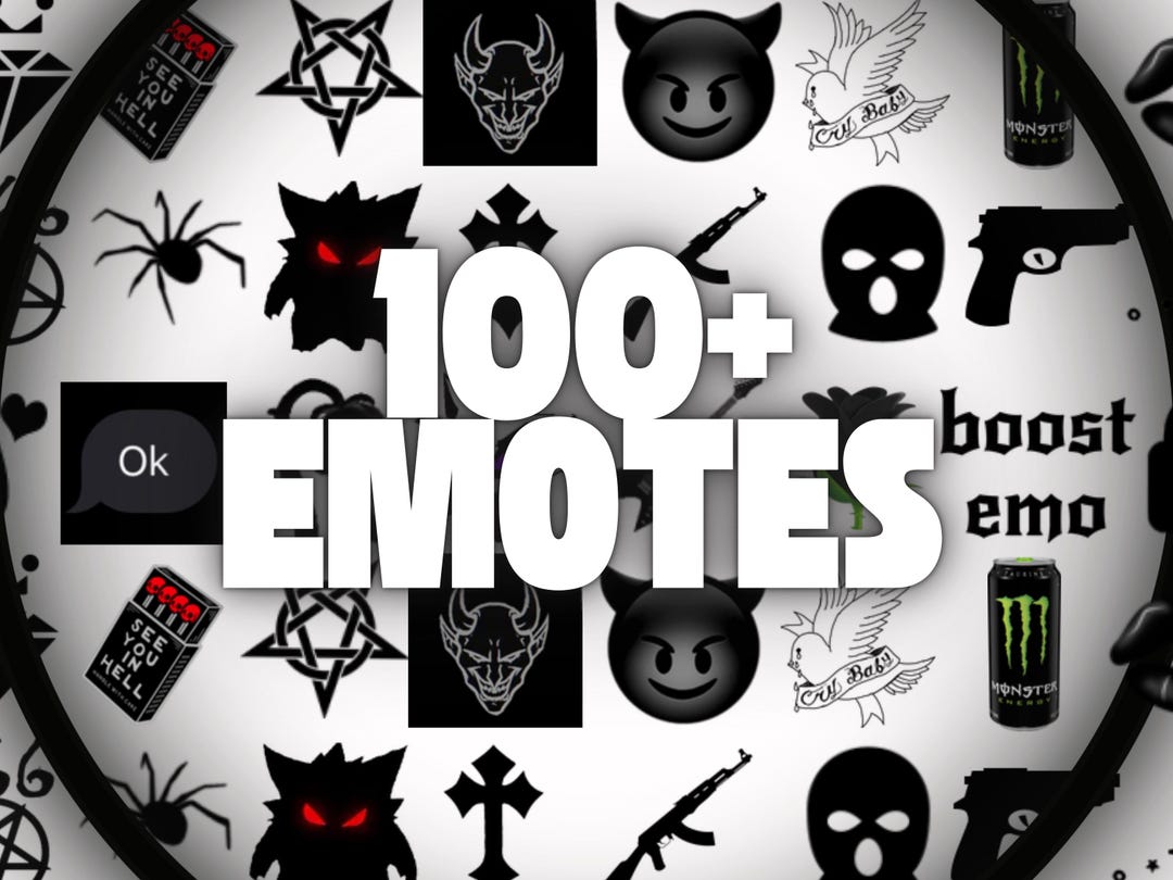 Massive 100+ Discord Emote Pack – Black Emote Pack | PNG & GIF Formats ...