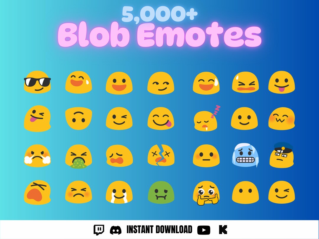 Giant 5000 Discord Emote Collection Blob, Android Emoji Collection PNG ...