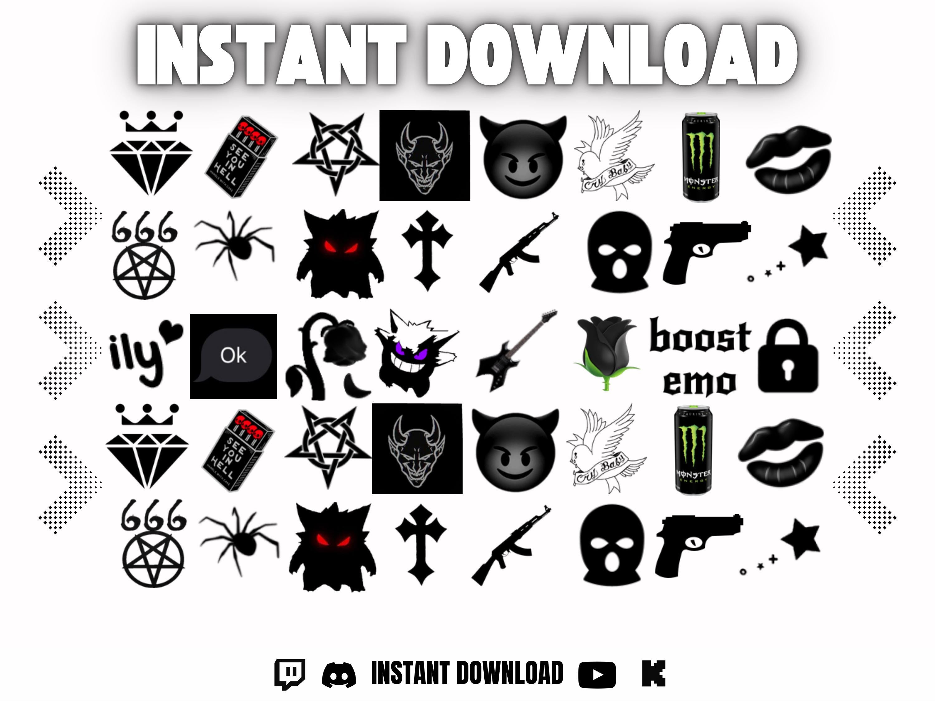 100+ Black Discord Emotes: PNG & GIF Pack - Etsy