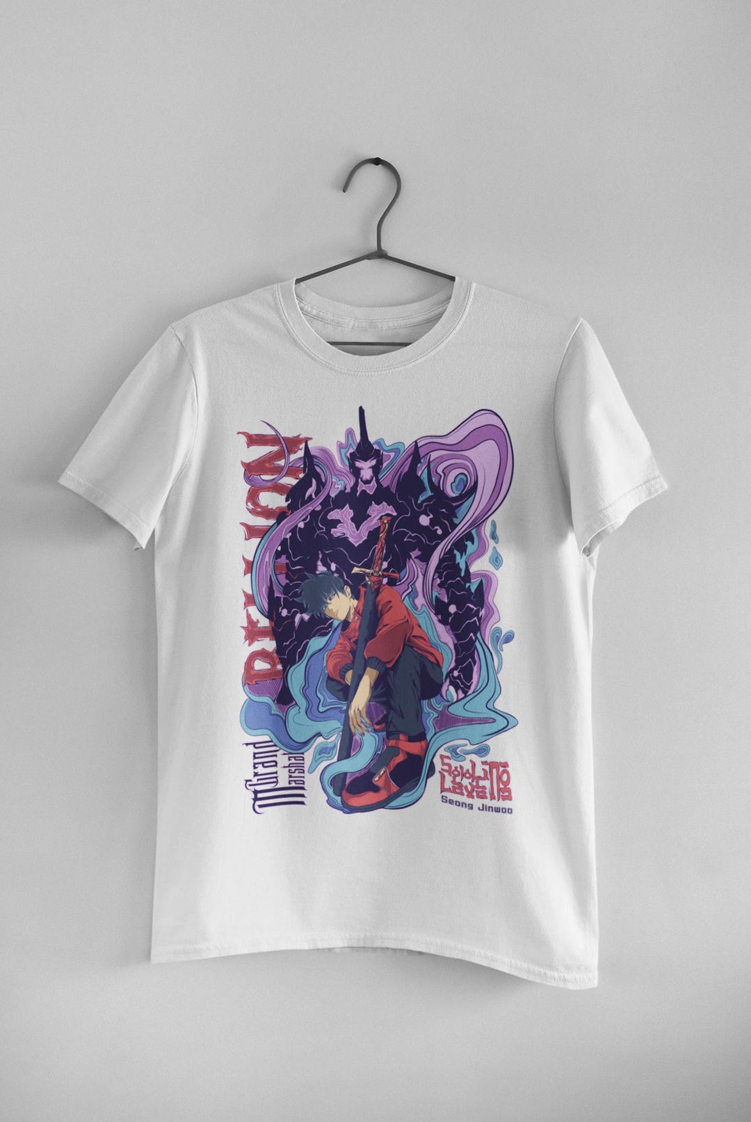 Solo Leveling T-shirt – Seong Anime Graphic Tee | Otaku Gift | Manhwa ...
