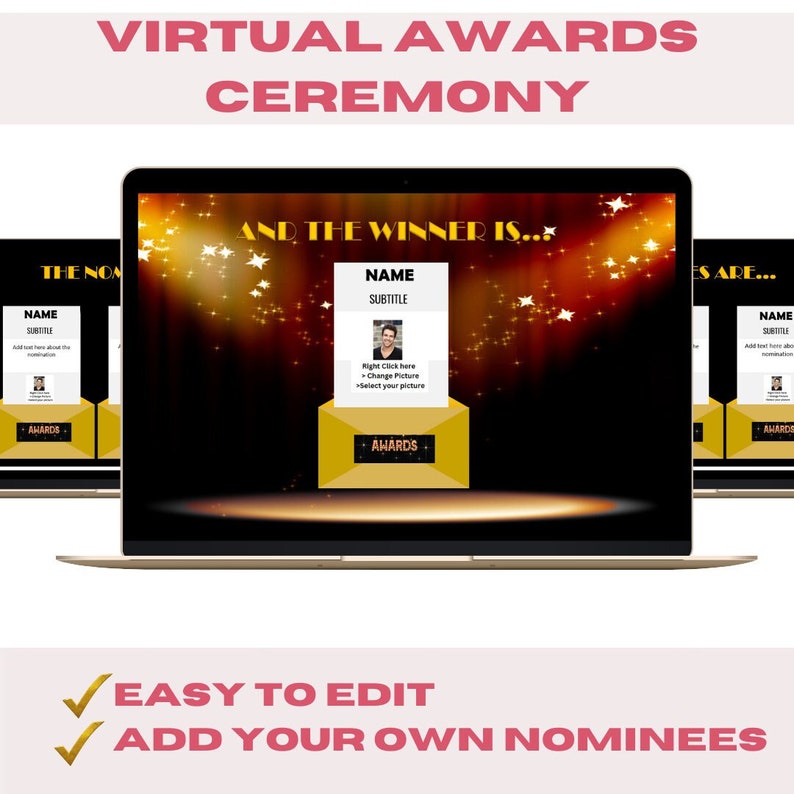 Virtual Awards Ceremony Quiz - Award Ceremony Nominations - Editable ...