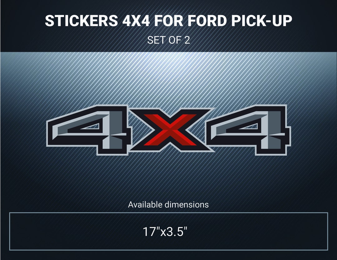4X4 Stickers for Ford PICK-UP set of 2 - Etsy