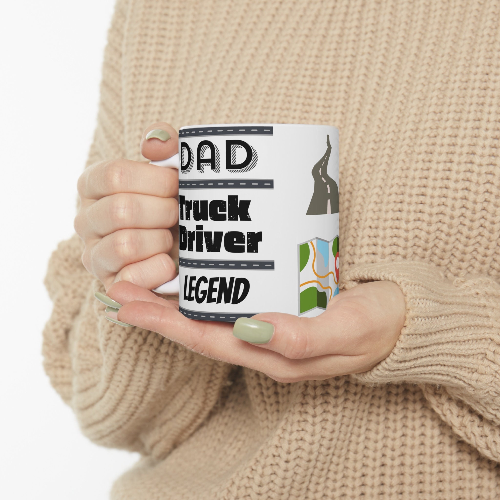 Father's Day Mug, Dad Mug, Truck Driver Dad, Delivery Driver Dad, Dad ...