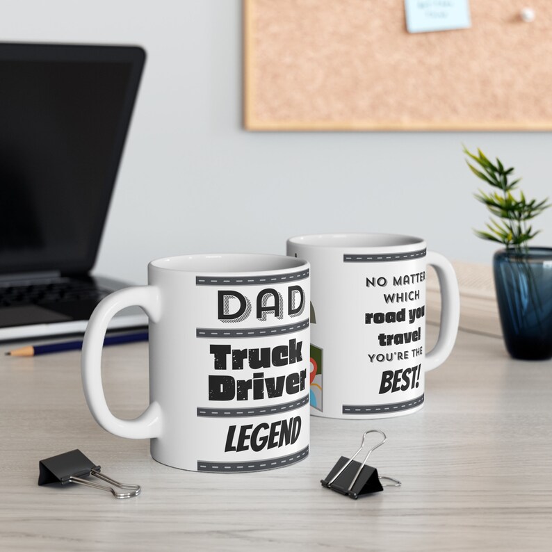 Father's Day Mug, Dad Mug, Truck Driver Dad, Delivery Driver Dad, Dad ...