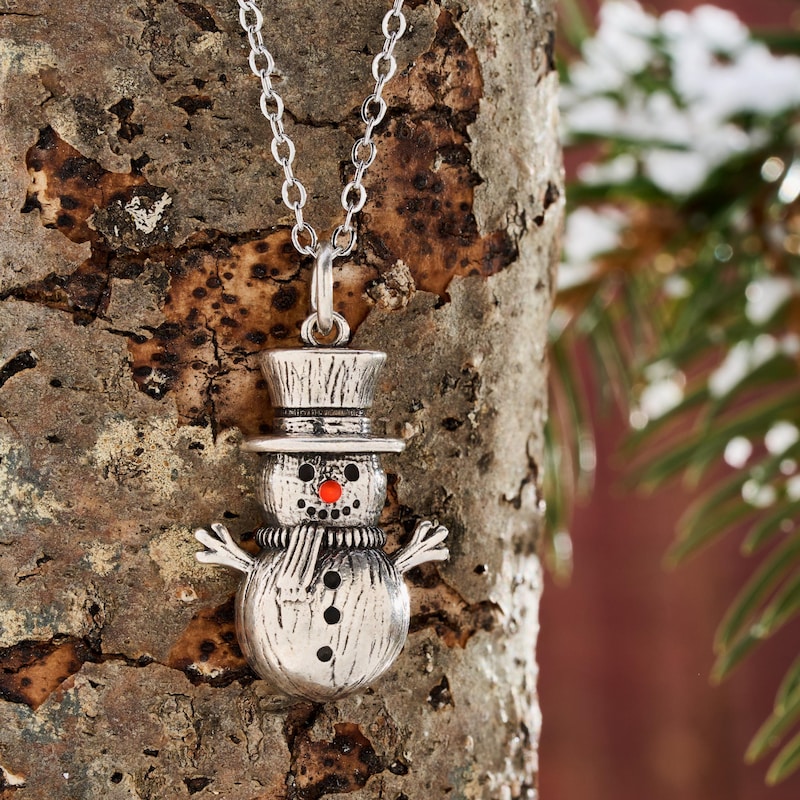 Snowman Christmas Necklace - Etsy