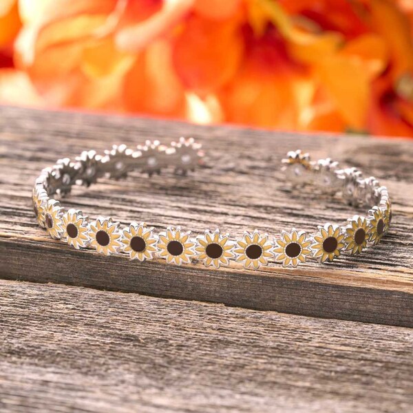 Sunflower Bracelet - Etsy