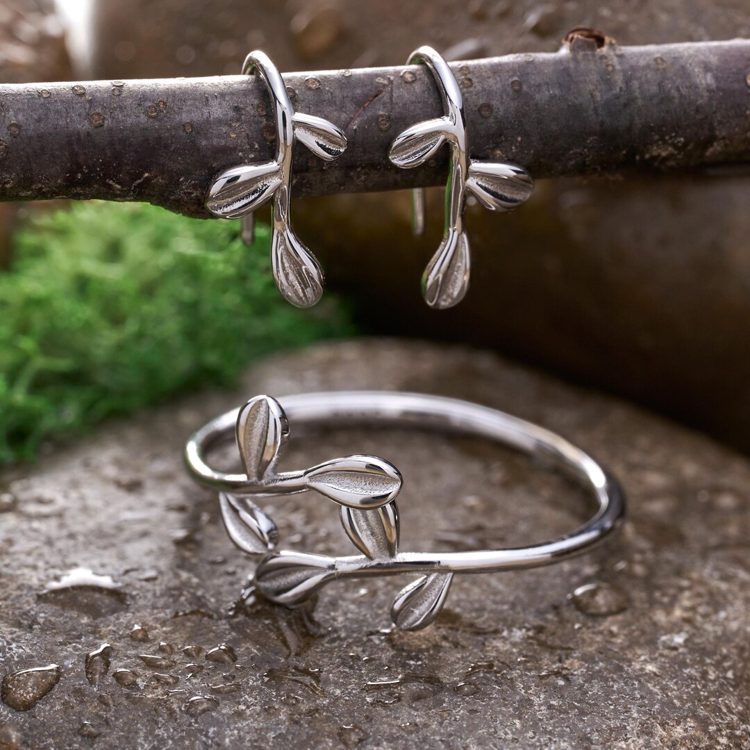 Sterling Silver Little Tree Branch Jewelry Bundle, Handmade Silver ...