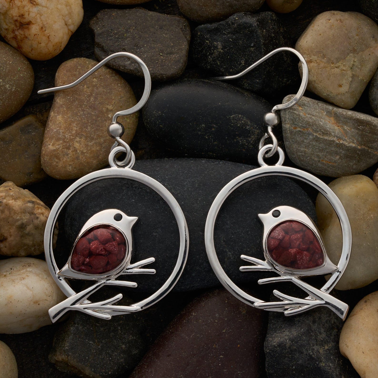 Cinnabar Birdie Branch Earrings, Elegant Bird-themed Jewelry, Spring ...