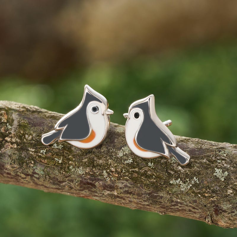 Silver Studs Birds - Etsy