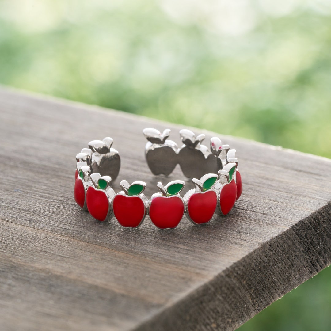 Little Apple Ring, Handmade Fruit Jewelry, Country and Harvest Jewelry ...