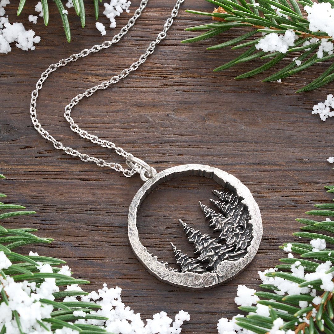 Whispering Pines Necklace, Elegant Pine Forest Jewelry, Handmade ...