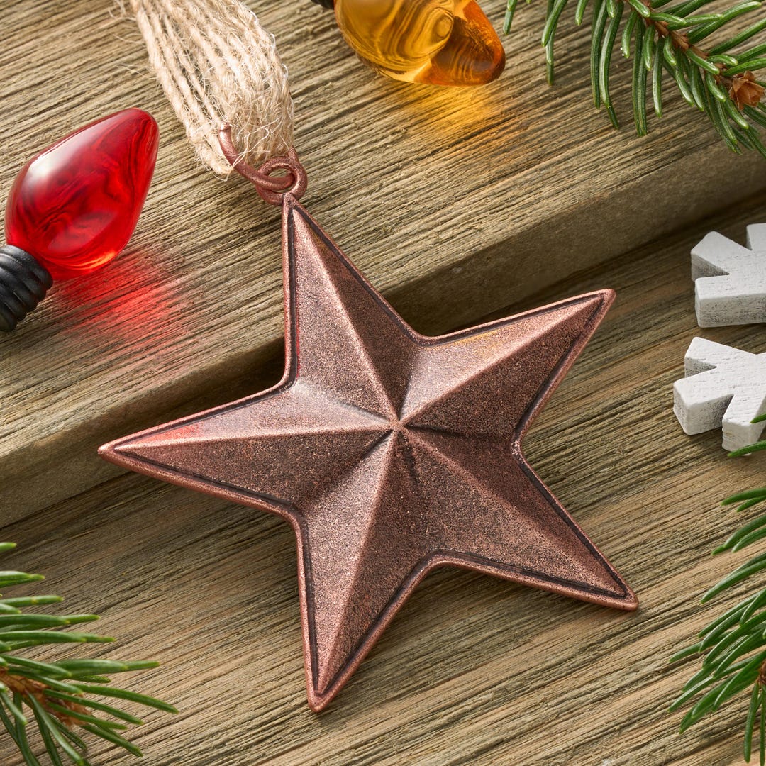 Vintage Copper Barn Star Ornament, Classic Pennsylvania Barn Star ...