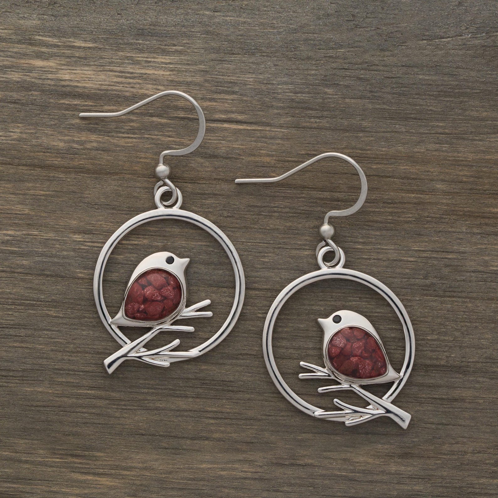 Cinnabar Birdie Branch Earrings, Elegant Bird-themed Jewelry, Spring ...