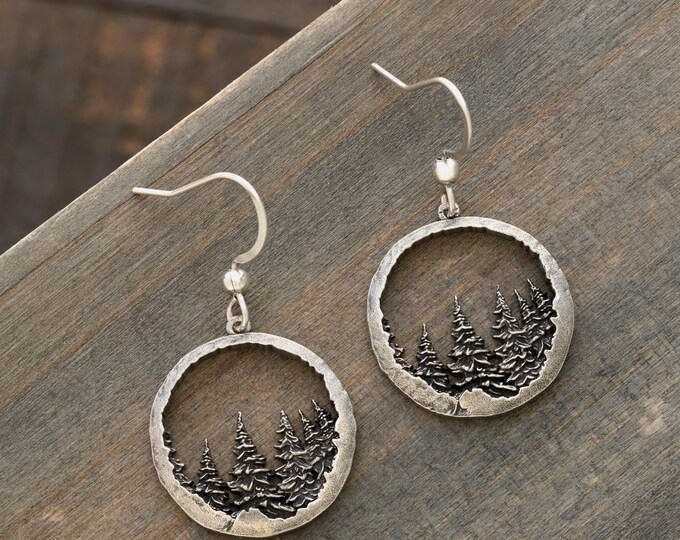 Silver Forest Black and Silver Filigree Layered Earrings - Etsy