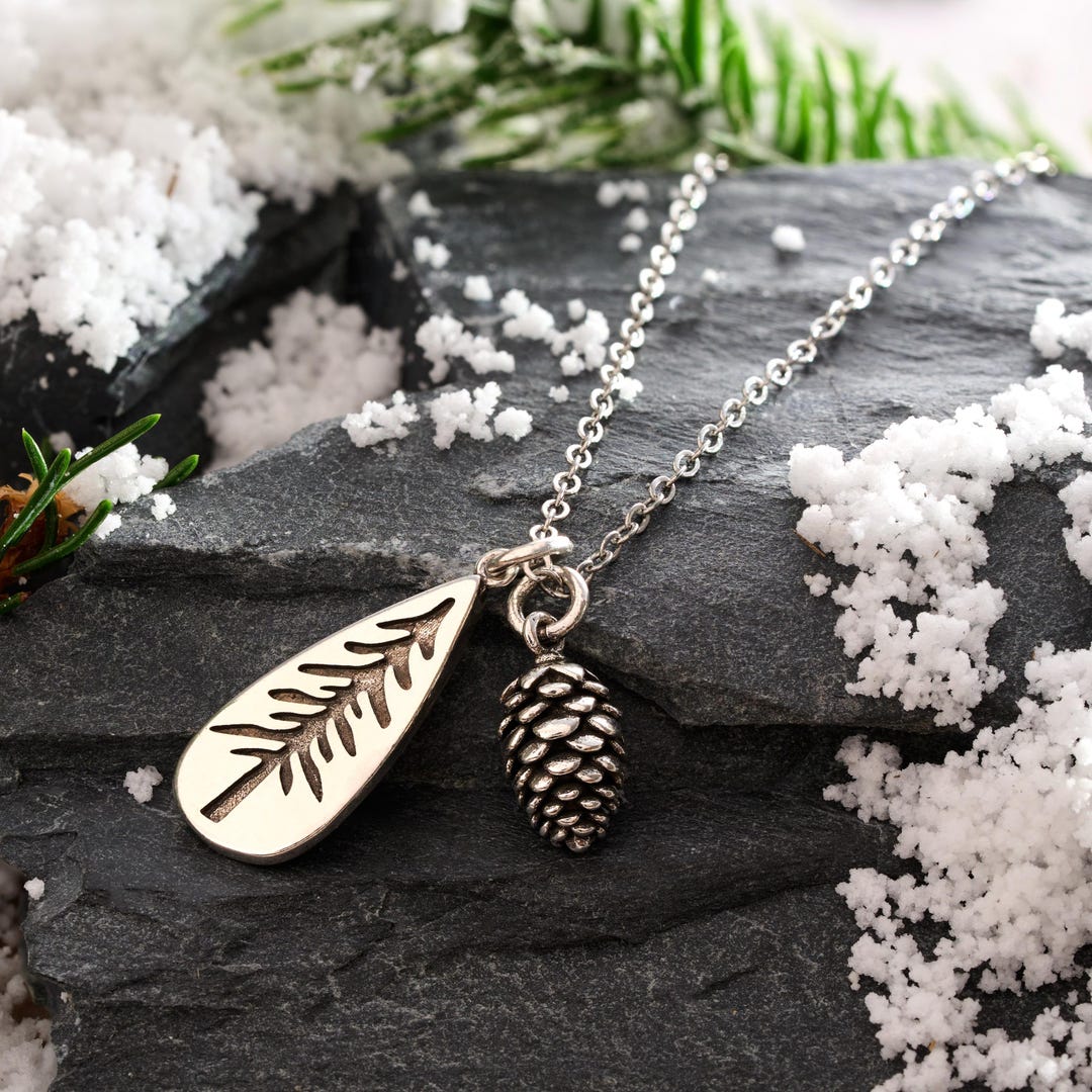 Handmade Pine Tree Necklace, Cute Forest Jewelry, Evergreen Jewelry ...