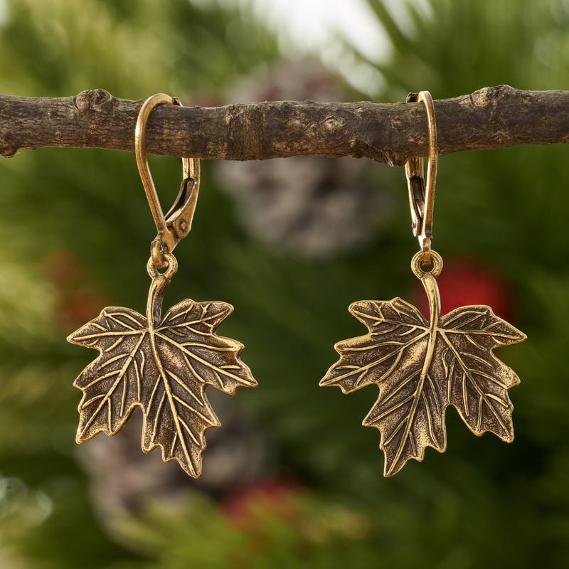 Autumn Leaf Earrings - Etsy