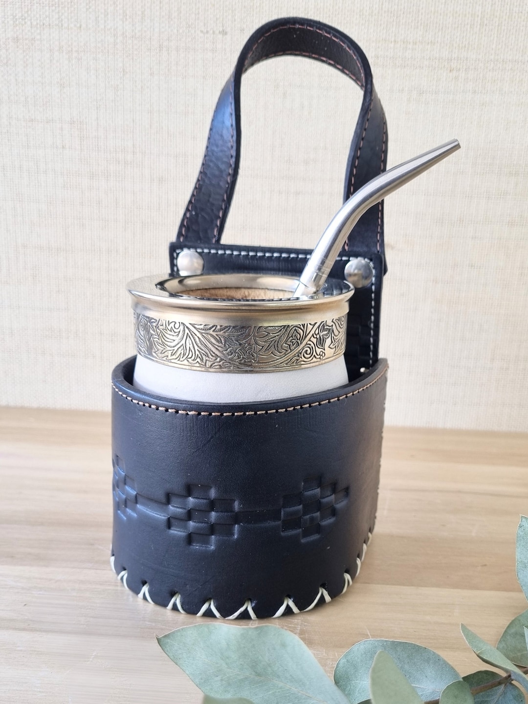 Mate de Cuero de Vaca: Canasta Artesanal de los Andes Argentinos - Etsy ...